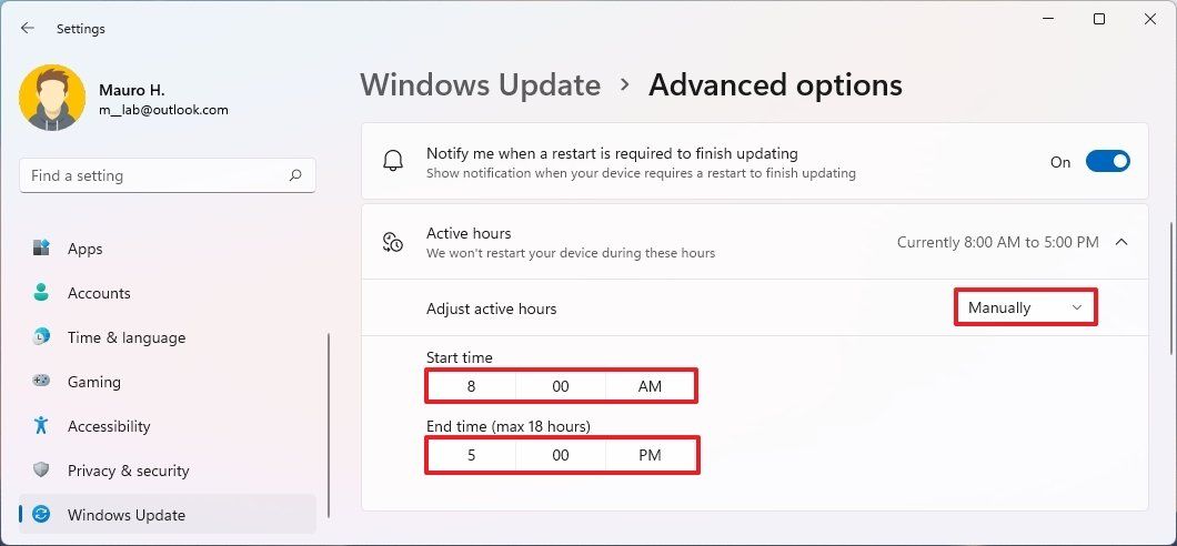 How to configure active hours on Windows 11 | Windows Central