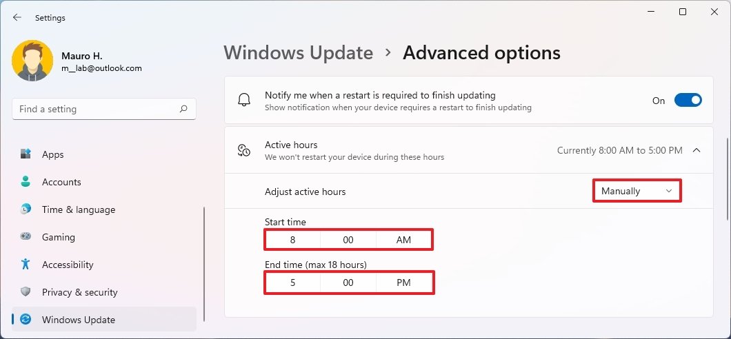 How to configure active hours on Windows 11 | Windows Central How to configure active hours on Windows 11 | Windows Central