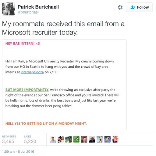 Microsoft’s ‘bae intern’ invite mocked | ITPro