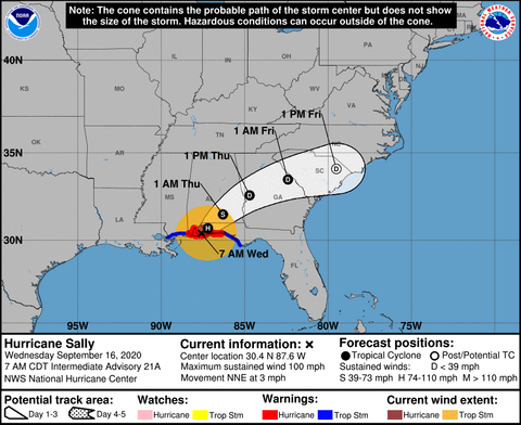 Hurricane Sally makes landfall as Category 2 storm, bringing extreme ...