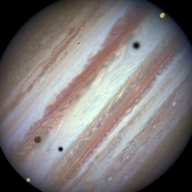Wow! Hubble Telescope Sees Rare 3-Moon Shadow Dance on Jupiter | Space