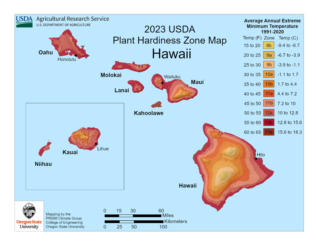 Map Of Hawaii Plant Growing Zones | Gardening Know How