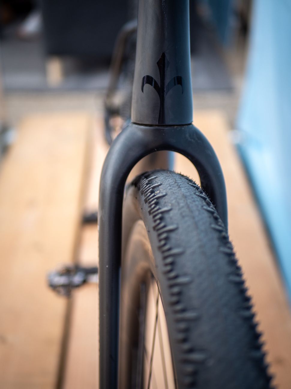 Amidst a sea of brand new Unbound bikes, this mystery Wilier has got ...