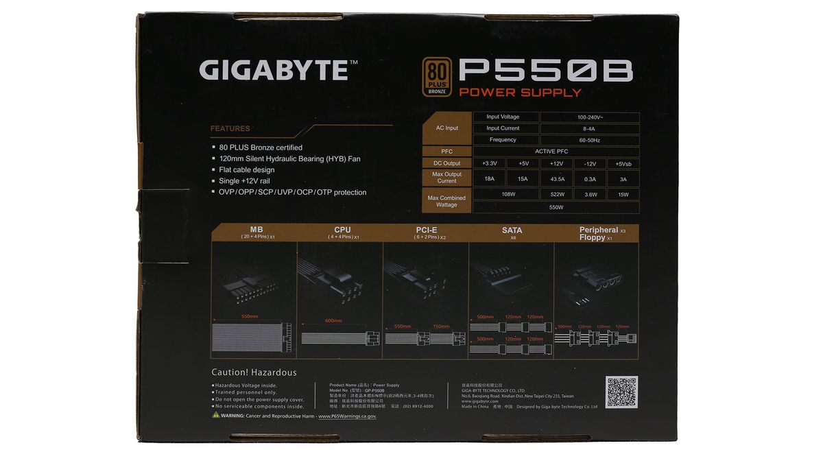 Gigabyte P550B Power Supply Review | Tom's Hardware