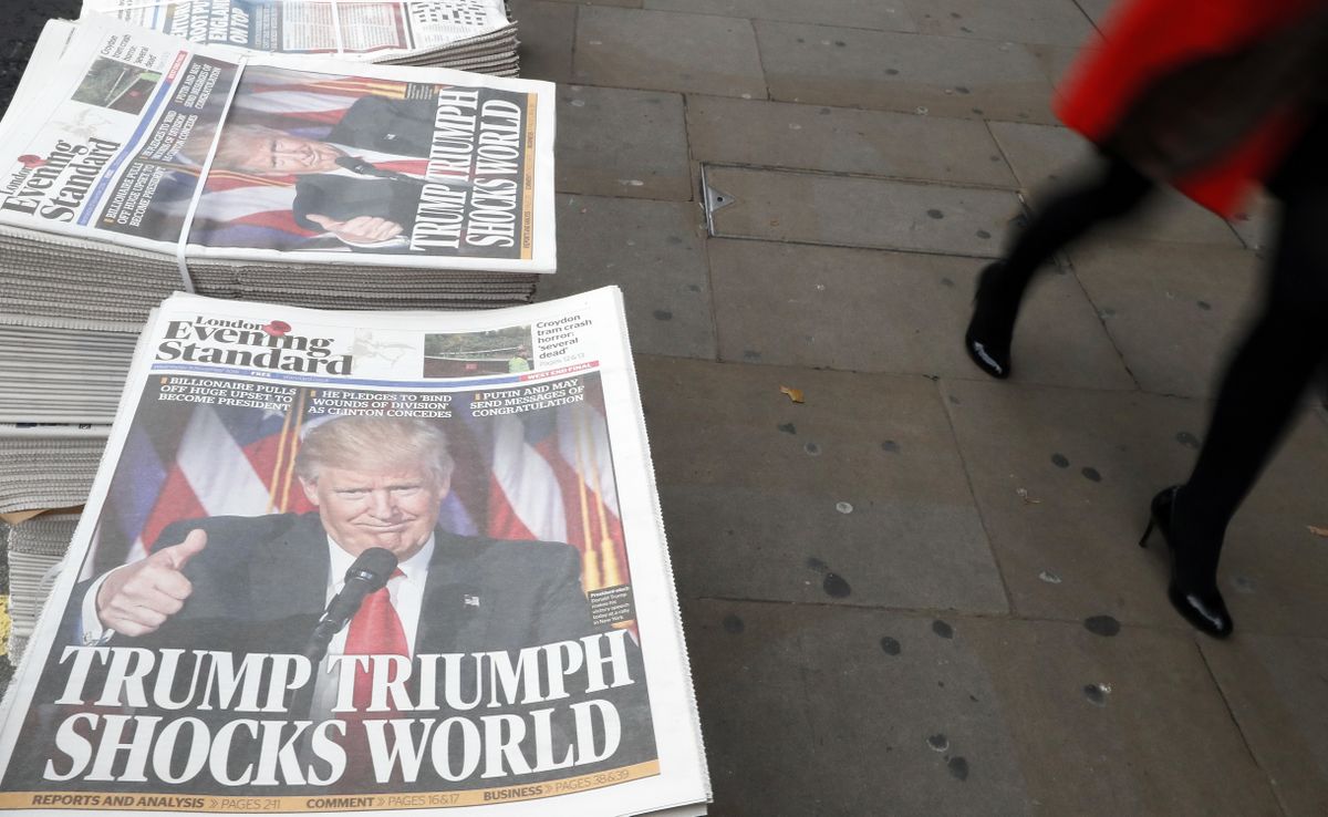 13 newspaper front pages commemorating Donald Trump's stunning victory ...