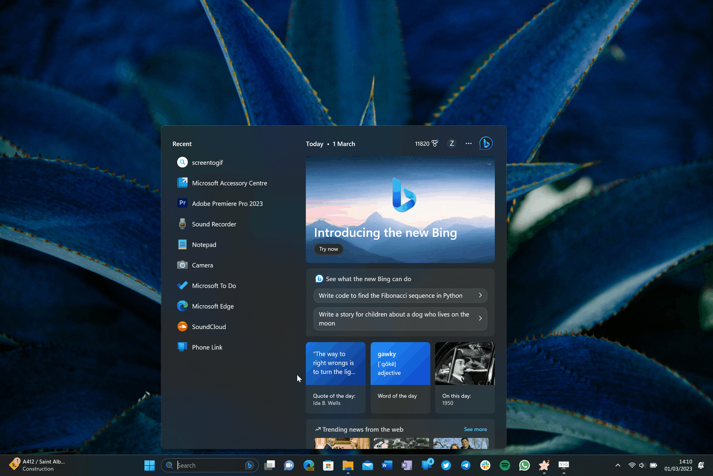 Microsoft's implementation of Bing Chat AI on Windows 11 is complete ...