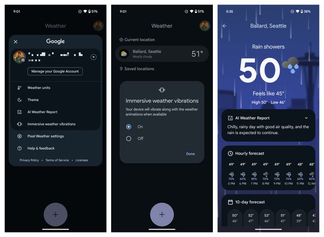 Pixel Weather app introduces immersive vibration feature | Android Central