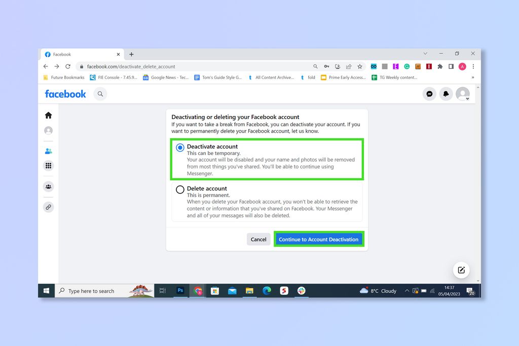 How to deactivate Facebook | Tom's Guide