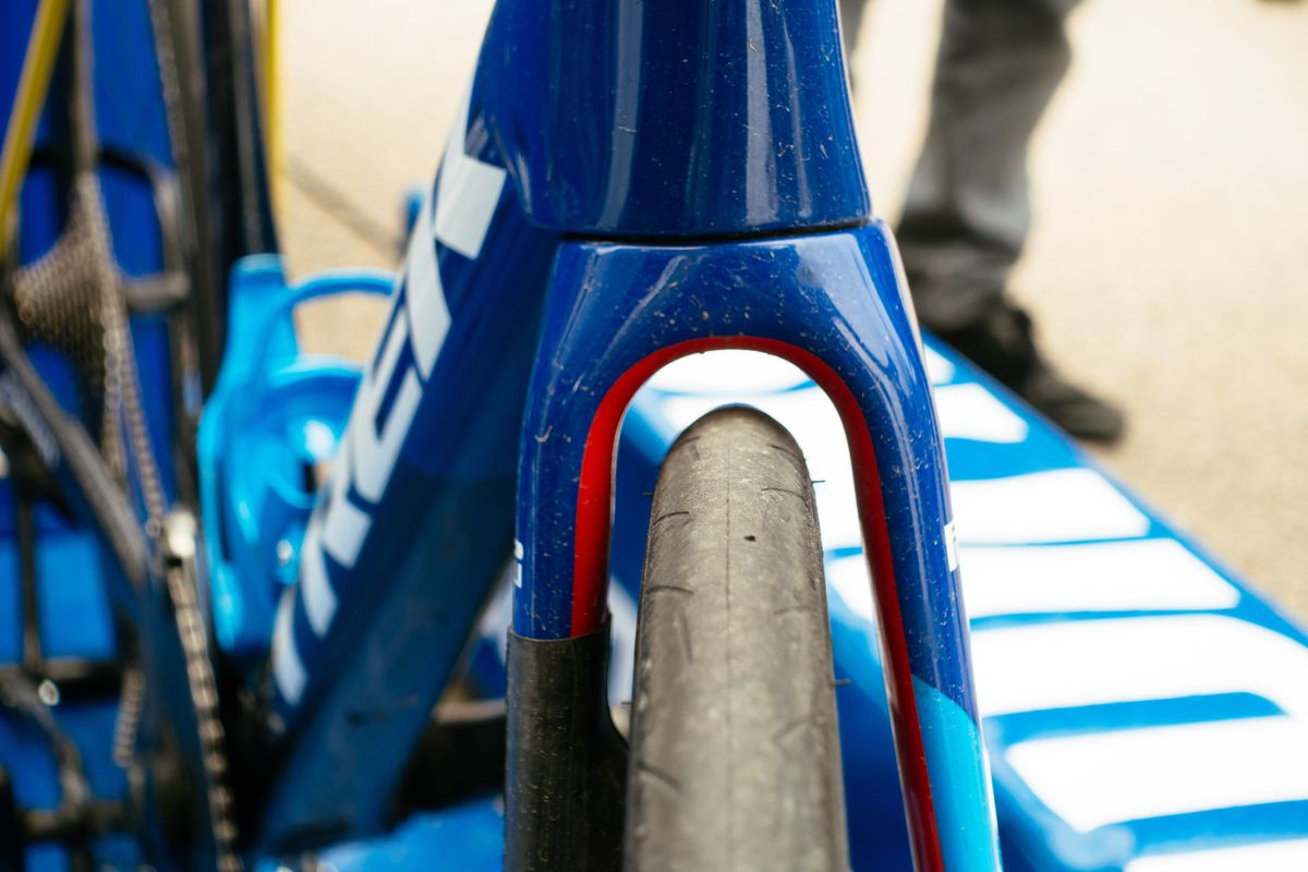 Mads Pedersen's unreleased new Trek, fresh from the finish line of the ...