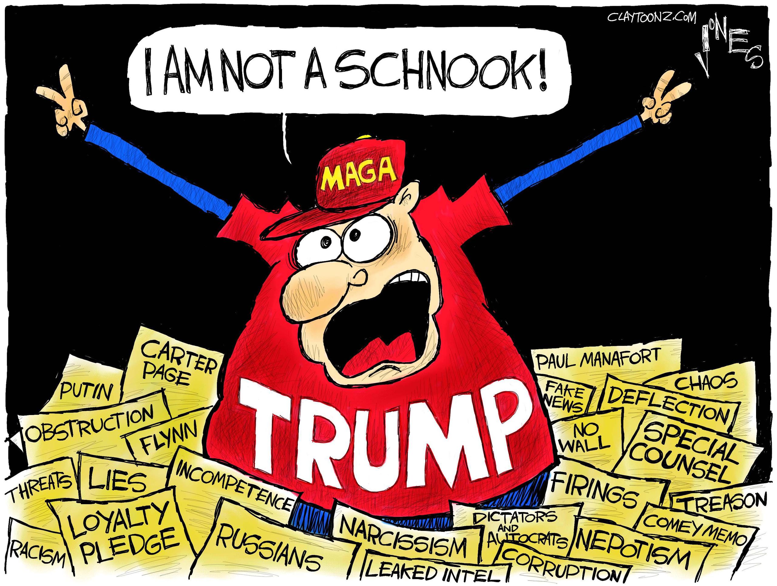 Political cartoon U.S. Trump scandals MAGA Nixon | The Week
