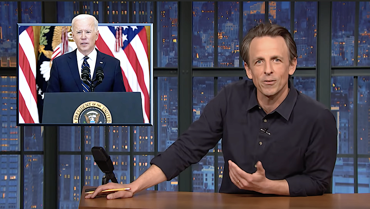 Late night hosts have some thoughts and jokes about President Biden's ...