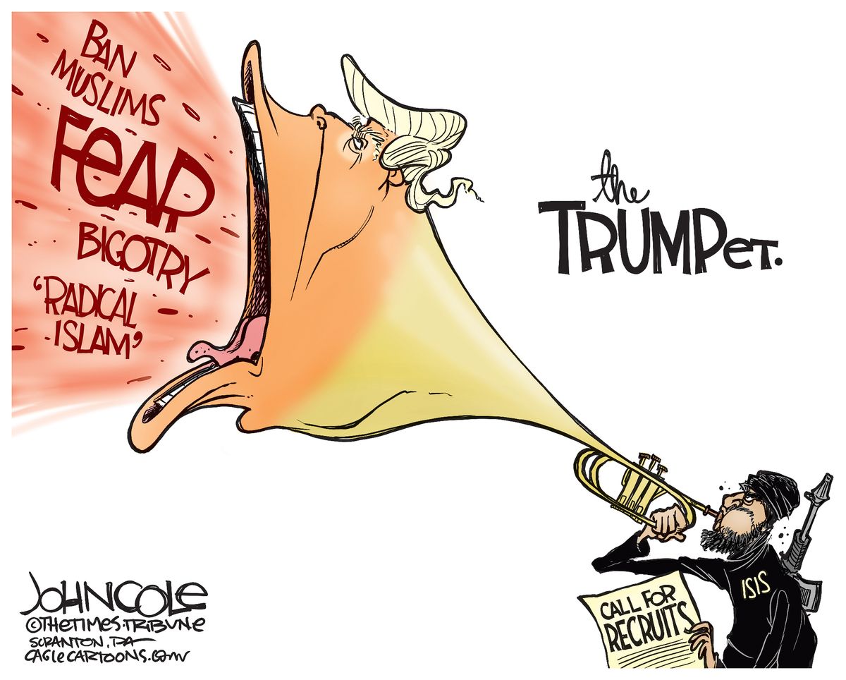 Political Cartoon U.S. Donald Trump Trumpet | The Week