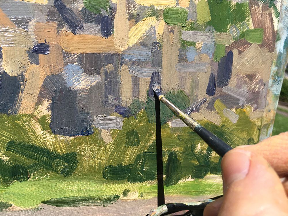 How to paint a cityscape with blocks of colour | Creative Bloq