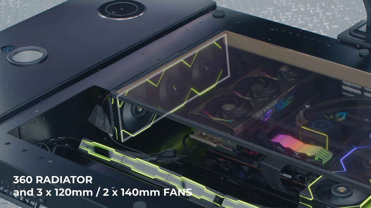Lian Li's protoype desk PC case has a transparent OLED screen built ...