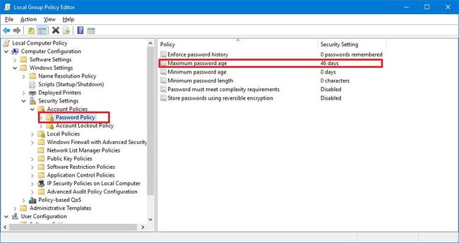 How to force users to change their password periodically on Windows 10 ...