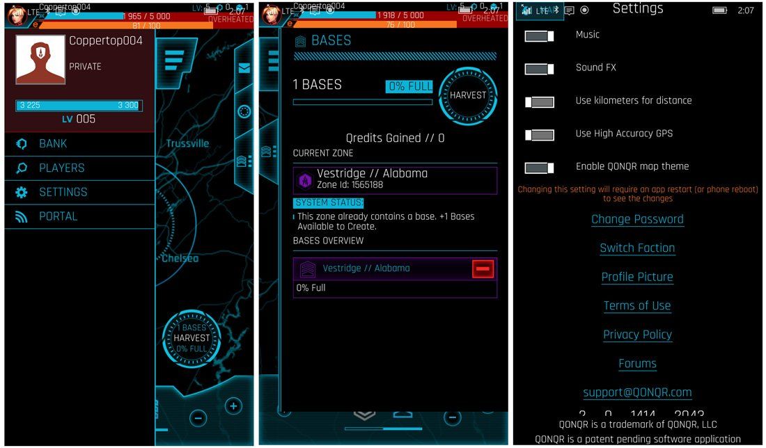 QONQR Blue, a location based MMO game of global domination for Windows ...