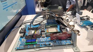 Working PCIe 6.0 connectivity demoed at GTC — Astera Labs' Aries ...