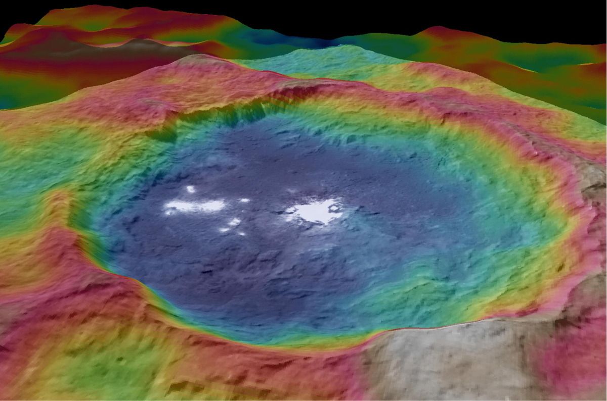 Ceres' Mysterious Bright Spots, Giant Mountain Highlighted in New Maps ...