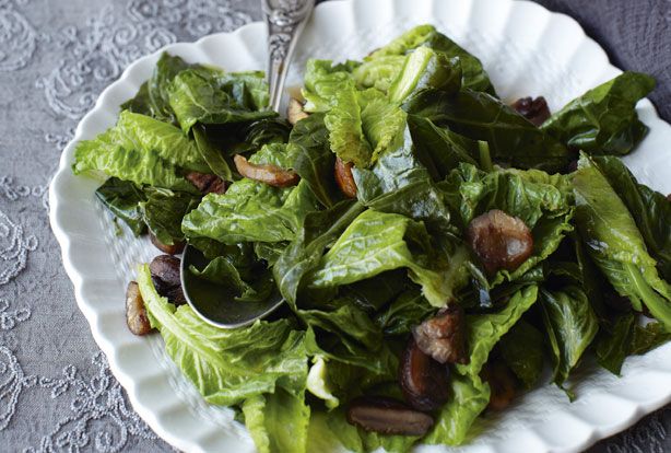 Cider braised spring greens and chestnuts | British Recipes | GoodtoKnow