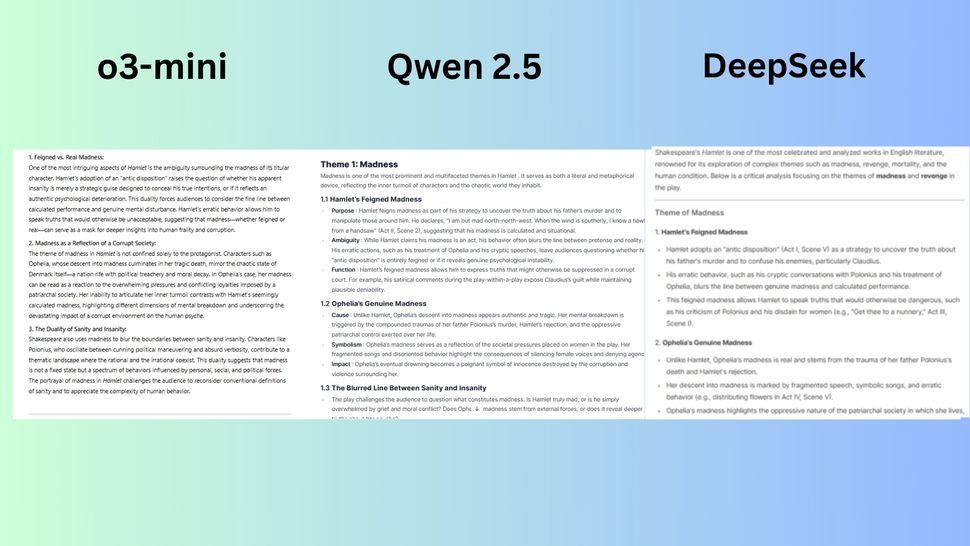 I tested DeepSeek R1 vs Qwen 2.5 vs ChatGPT o3-mini with 7 prompts ...