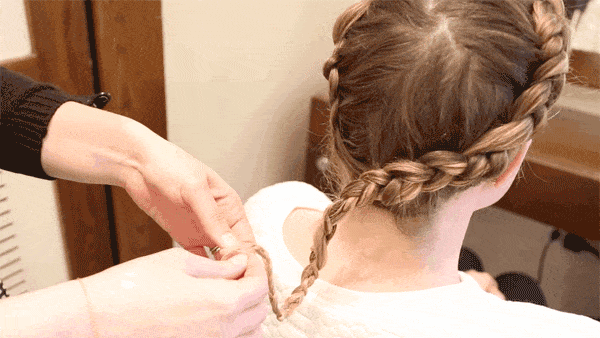 How I Got Drew Barrymore's Messy Crown Braid, in GIFs | Marie Claire