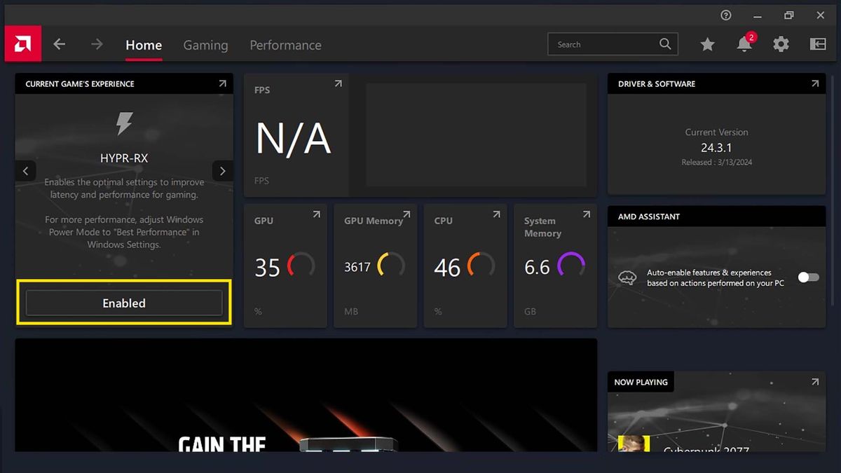 ROG Ally は AMD Fluid Motion Frames を有効にするとより快適にプレイできますが、これは他の設定が調整されている ...