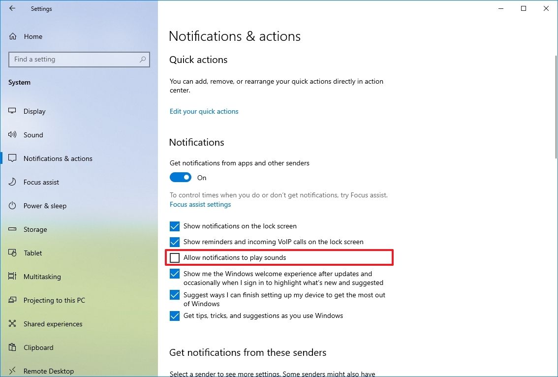How to turn off sound for notifications on Windows 10 | Windows Central