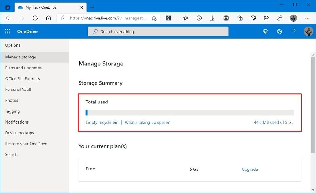 How to review storage usage in OneDrive | Windows Central