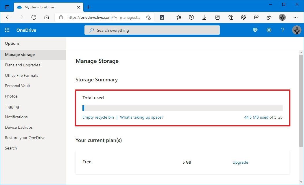 How to review storage usage in OneDrive | Windows Central