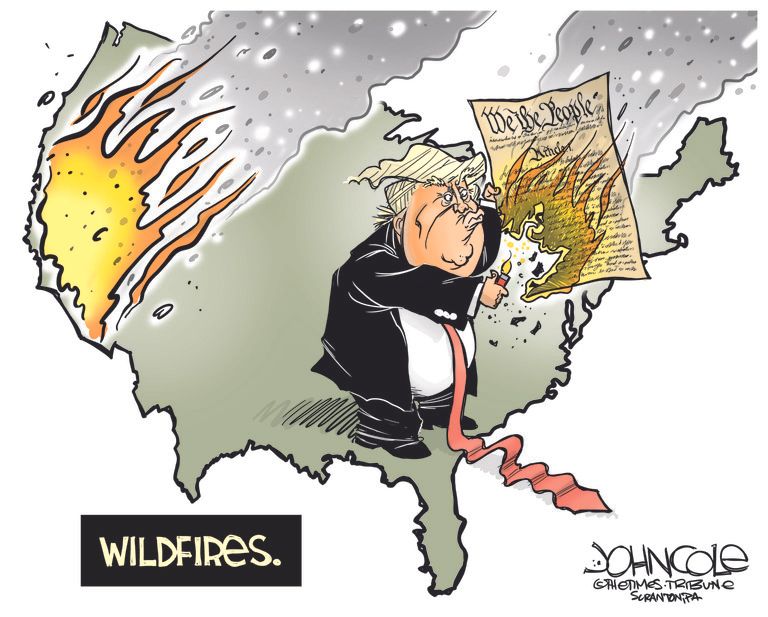 5 scathing cartoons about the politics of wildfires | The Week