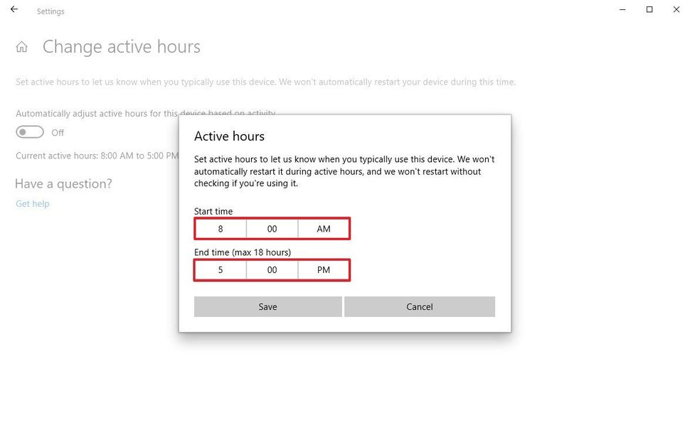 How to configure Windows 10 active hours to avoid sudden restarts ...