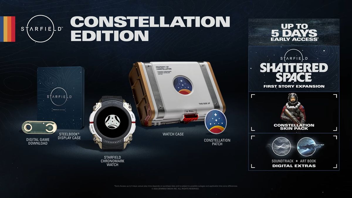 There's an official Starfield Chronomark smartwatch, bundled in with ...