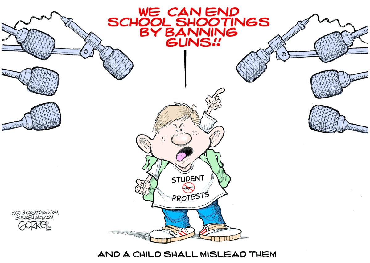 Political cartoon U.S. Parkland students gun rights | The Week
