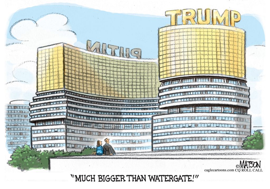 Political Cartoon U.S. Watergate Trump DC FBI Investigation Nixon ...