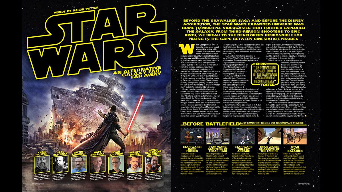 The latest Retro Gamer charts the history of Star Wars video games ...