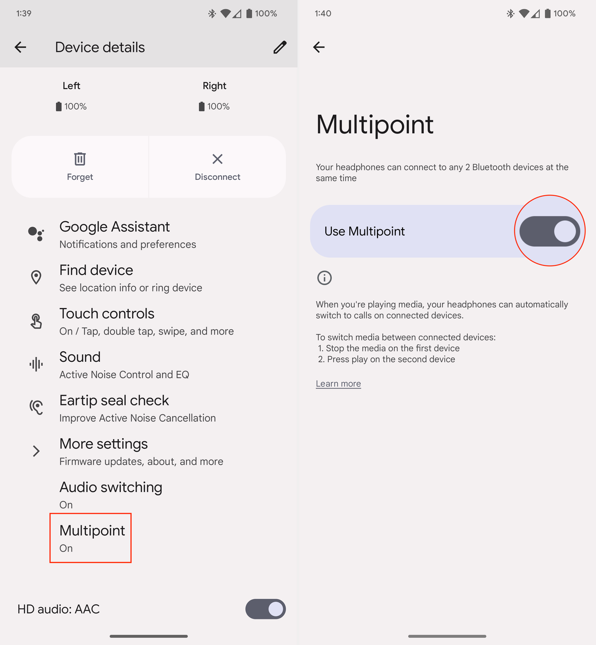 How to use Multipoint and Audio switching with Pixel Buds Pro | Android ...