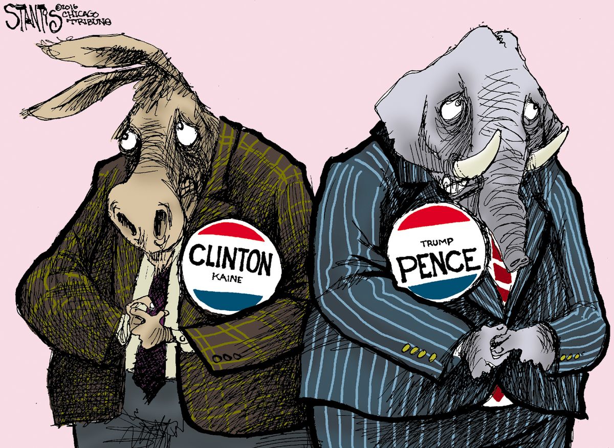 Political cartoon U.S. GOP Democrats candidates | The Week