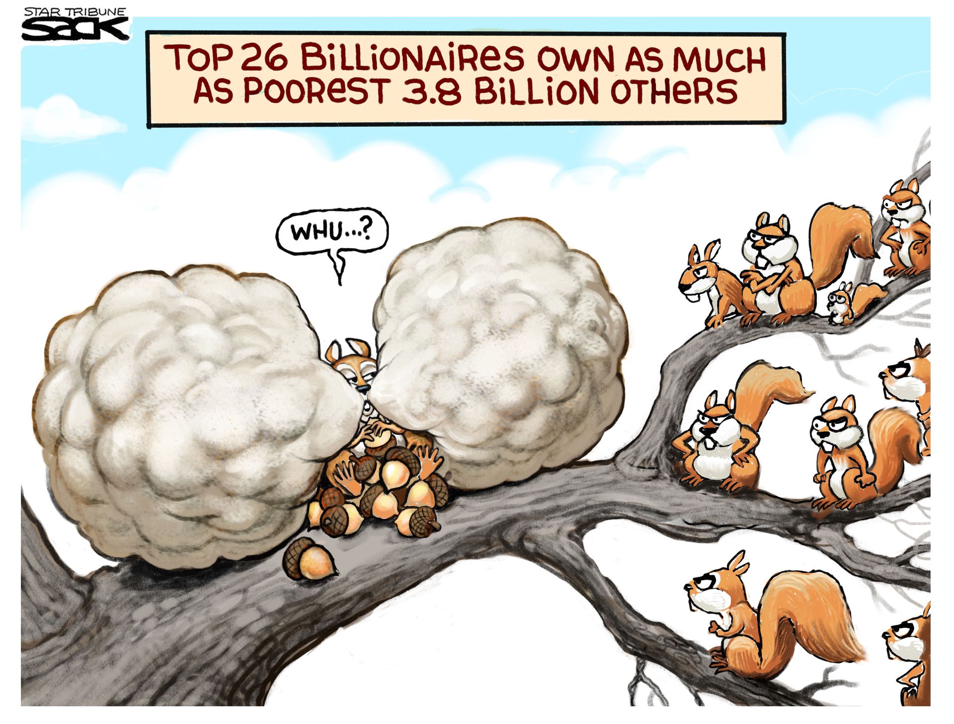 Political Cartoon U.S. billionaires income inequality | The Week