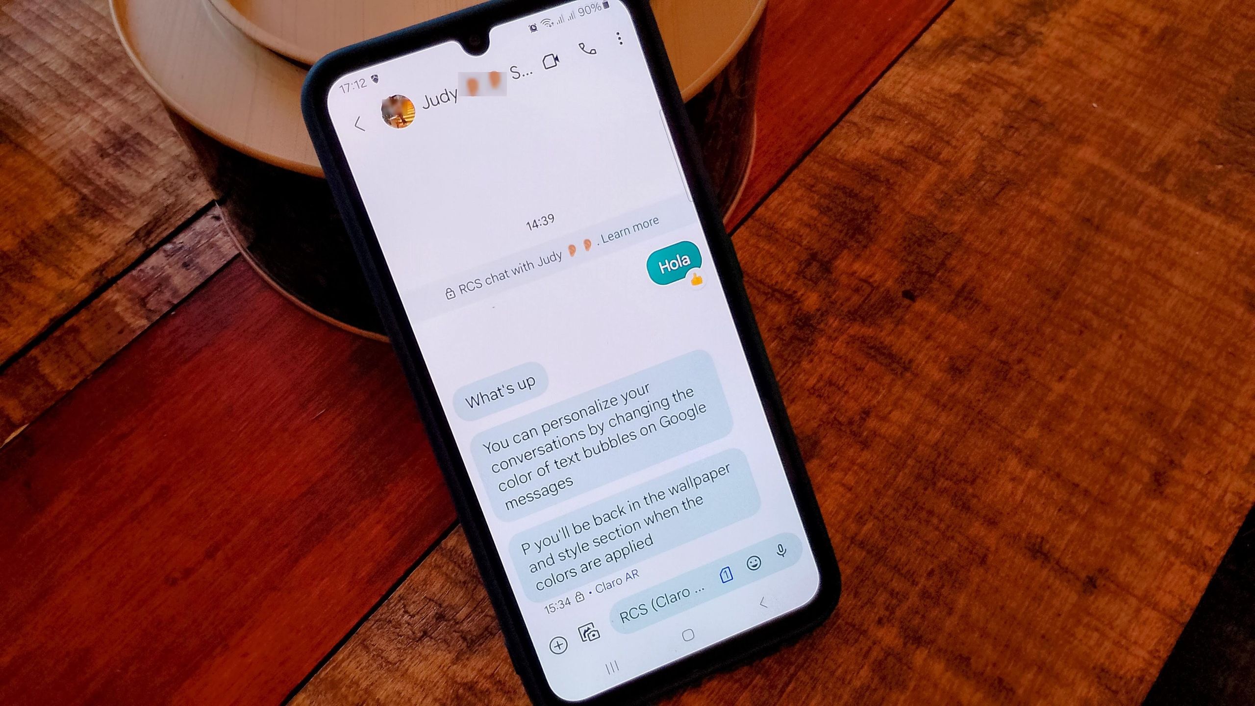 How to change the color of text bubbles on Google Messages | Android ...