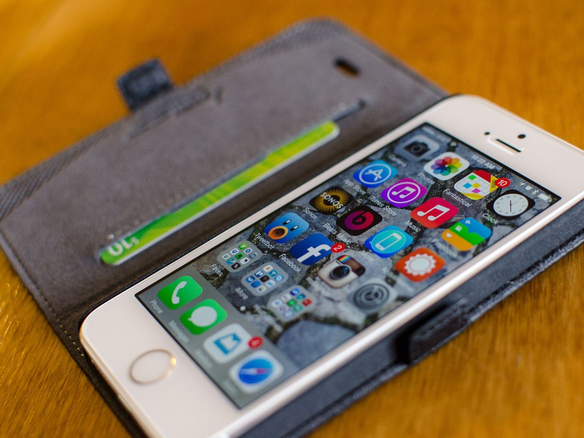 Story Leather Genuine Side Flip Wallet Case for iPhone 5 and iPhone 5s ...