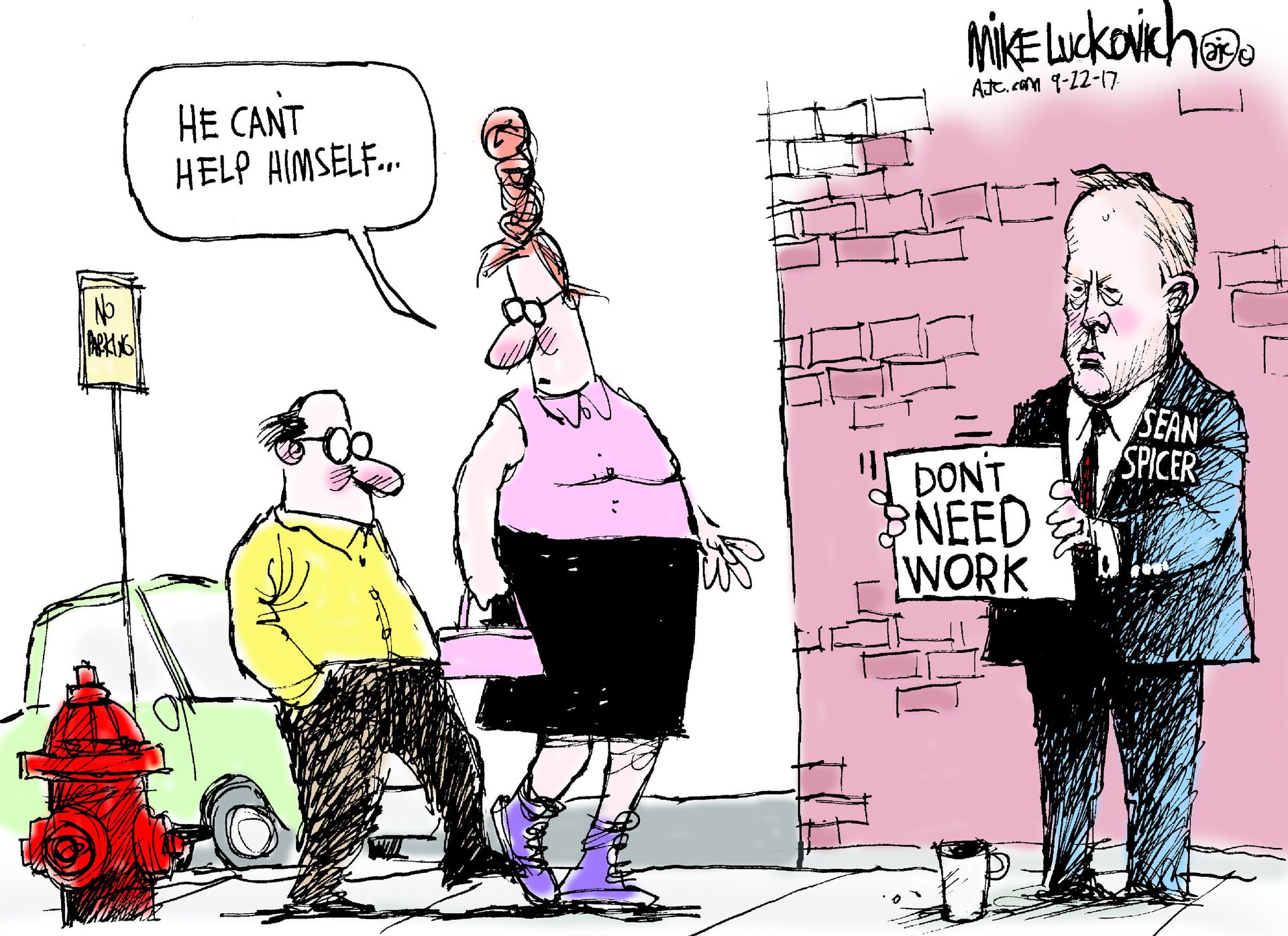 Political cartoon U.S. Spicer news network jobs | The Week