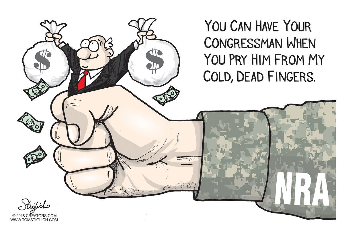 Political cartoon U.S. NRA gun lobby congress | The Week