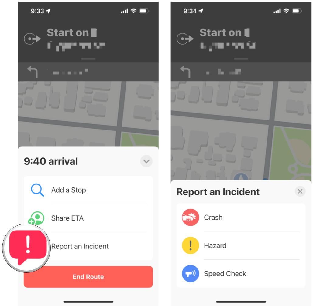 How to report accidents, hazards, and speed checks in Maps on iPhone ...