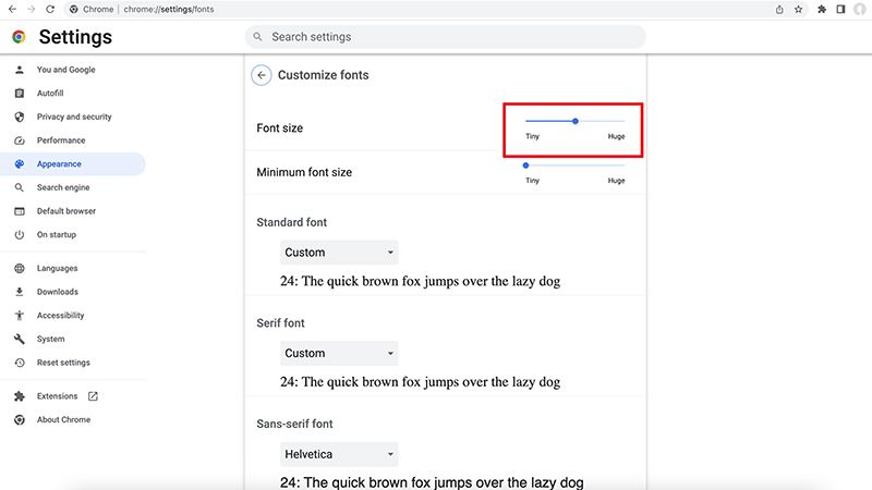How to change the default text size in Chrome | Android Central