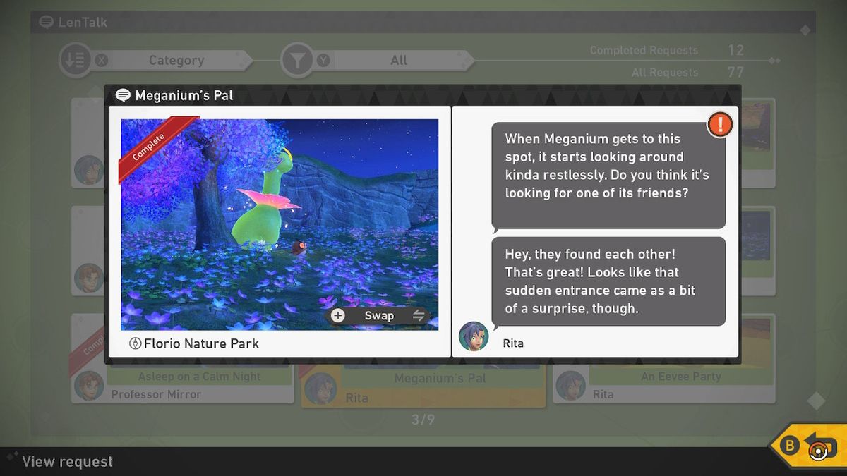 Pokemon Snap Meganium's Pal research task guide | GamesRadar+