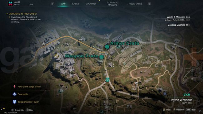Once Human Brookham weapon and armor crates map and location | GamesRadar+