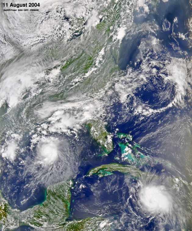 Rare One-Two Tropical Punch Seen from Space | Space