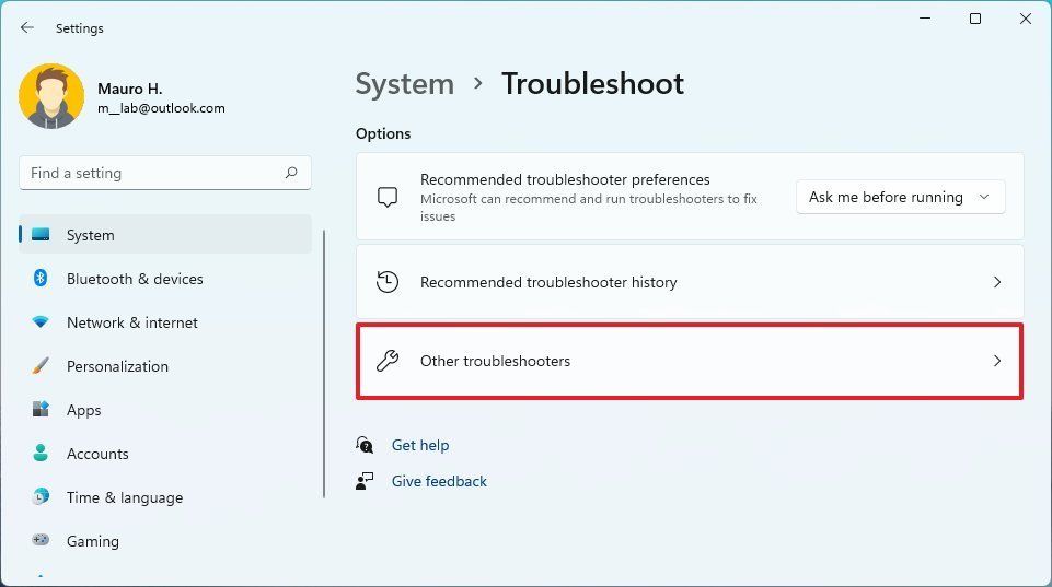 How to use the Troubleshoot feature to fix problems on Windows 11 ...