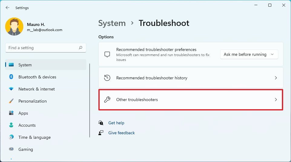 How to use the Troubleshoot feature to fix problems on Windows 11 ...