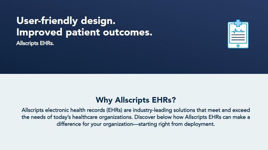 Allscripts EHR review | TechRadar